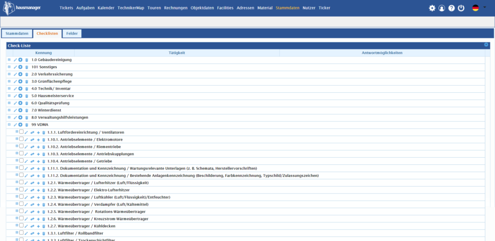 Checklisten, App und Co. - Über die Funktionen des hausmanagers